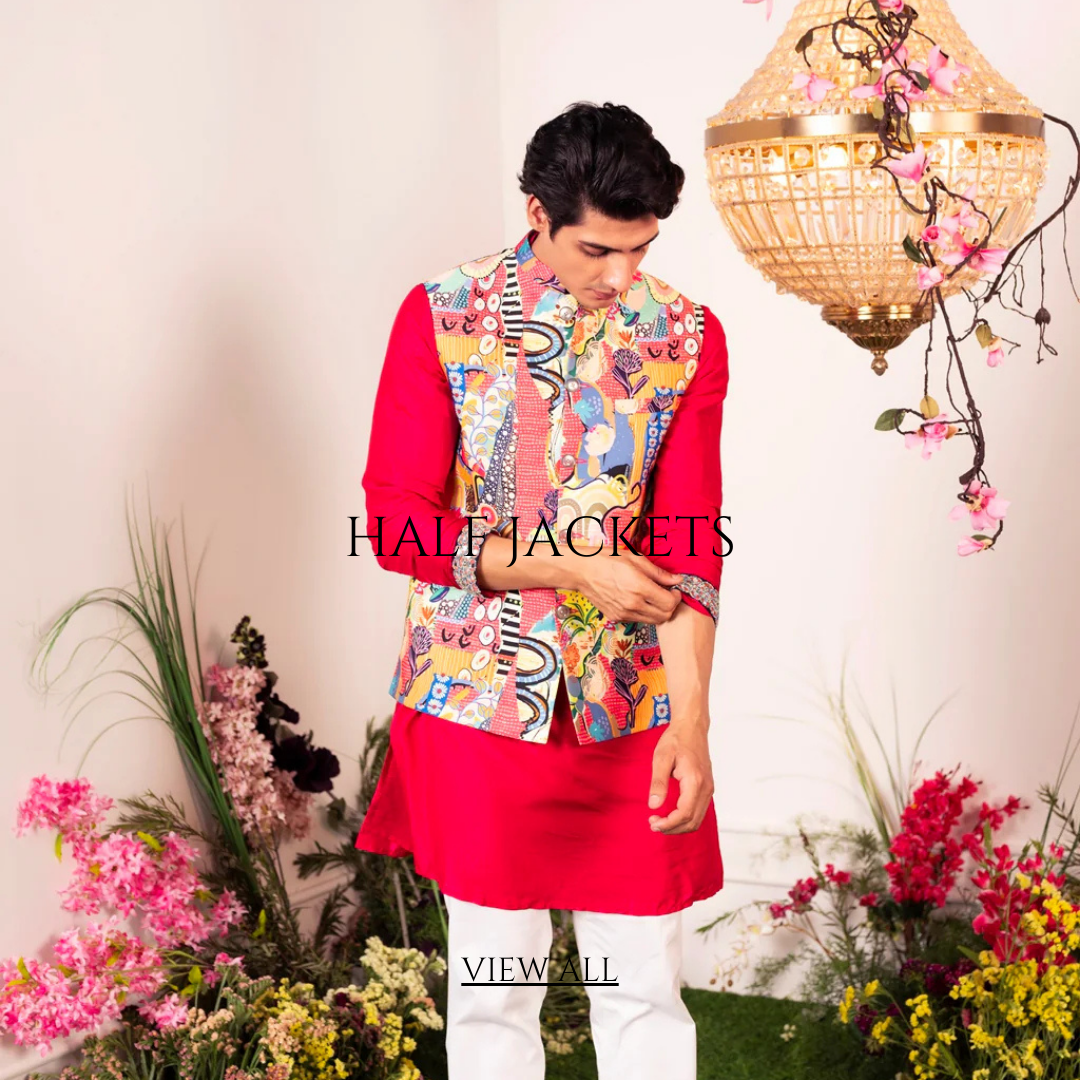 Shop Men's Designer Half Jackets For Kurtas Online 2026 – J.B.FASHION